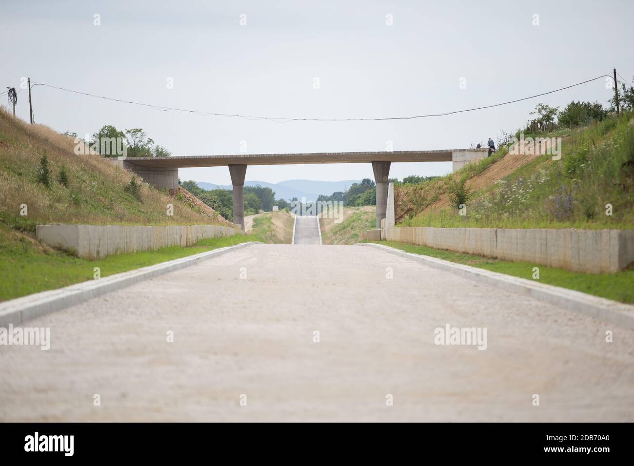 A bridge over a street in the rural area Stock Photo - Alamy