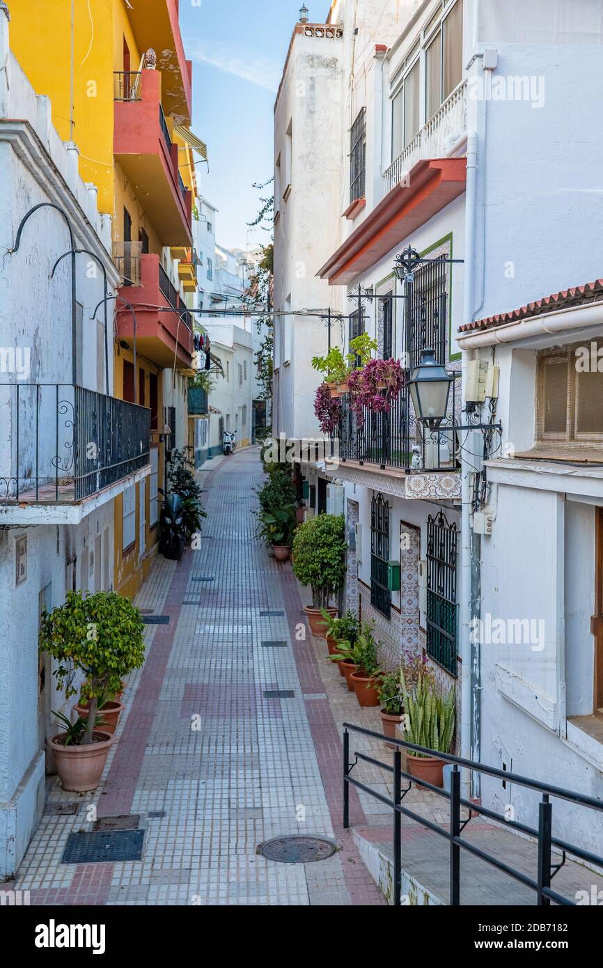 idyllic streets in a spanish town Stock Photo - Alamy