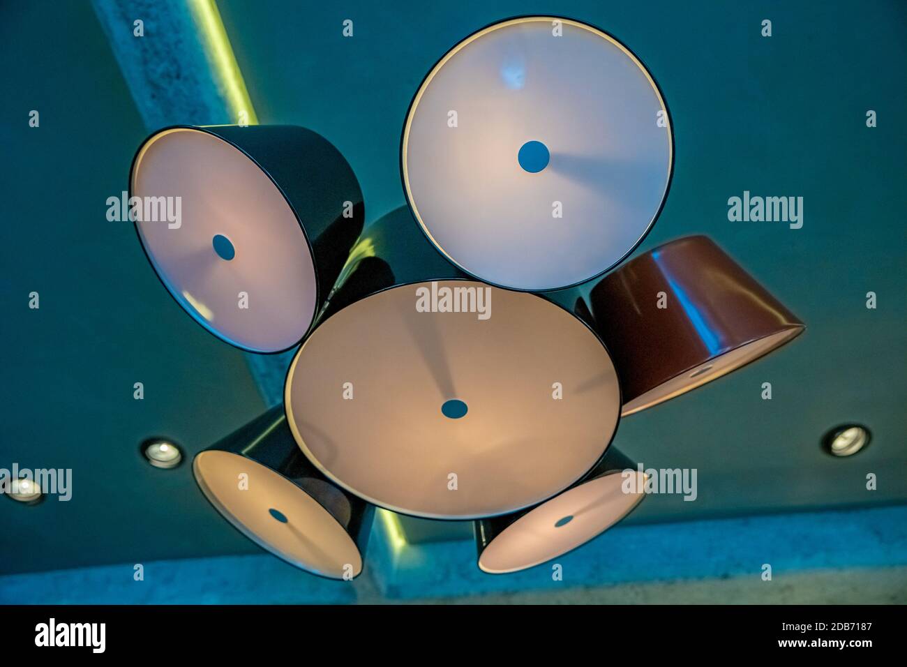 modern ceiling light for warm, fine lighting in the interior Stock ...