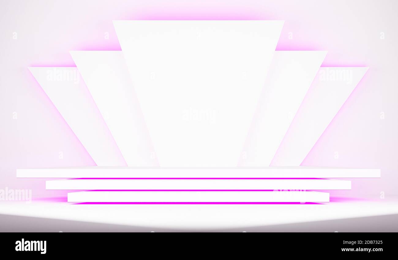 pink wide throne of primitive figures. 3d rendering Stock Photo - Alamy