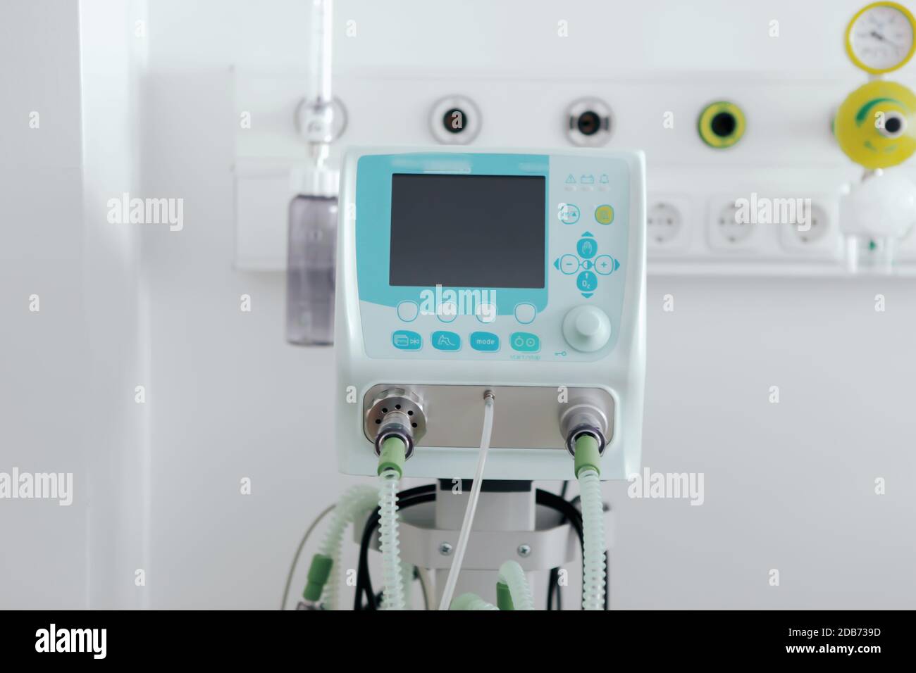 Image of medical ventilator. Hospital respiratory ventilation. Patient ...