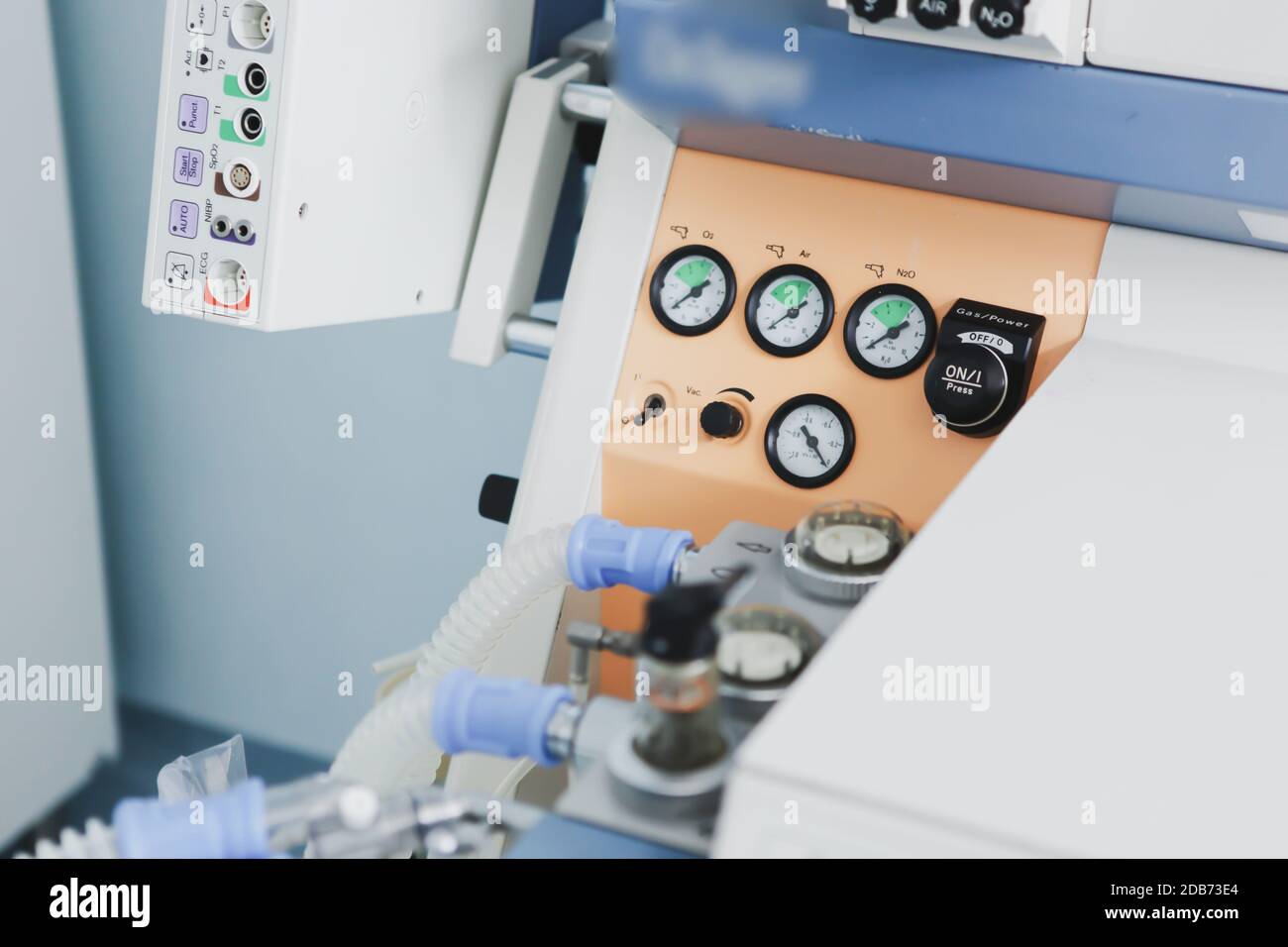 Image of medical ventilator. Hospital respiratory ventilation. Patient ...