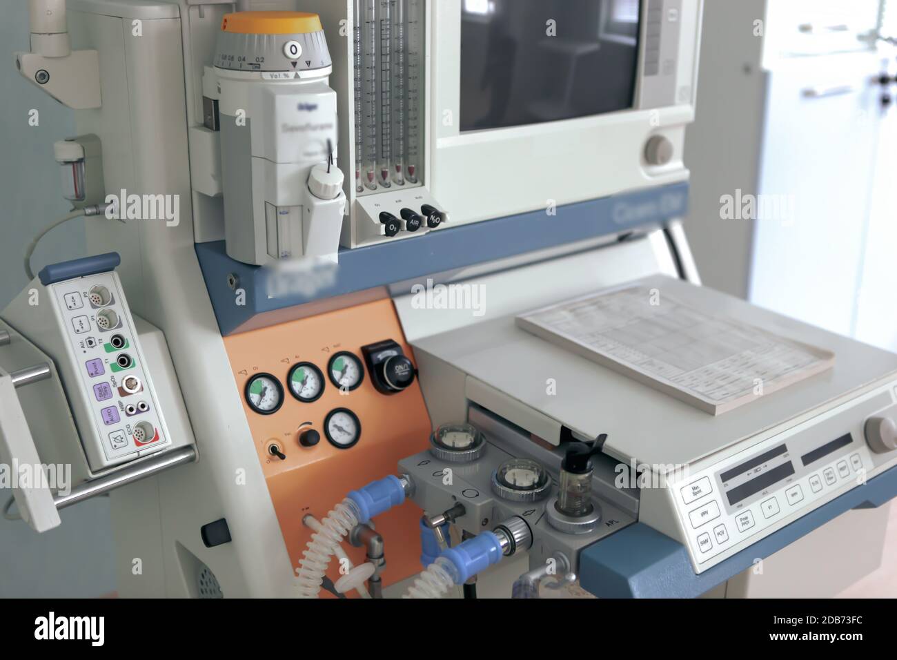 Image of medical ventilator. Hospital respiratory ventilation. Patient ...