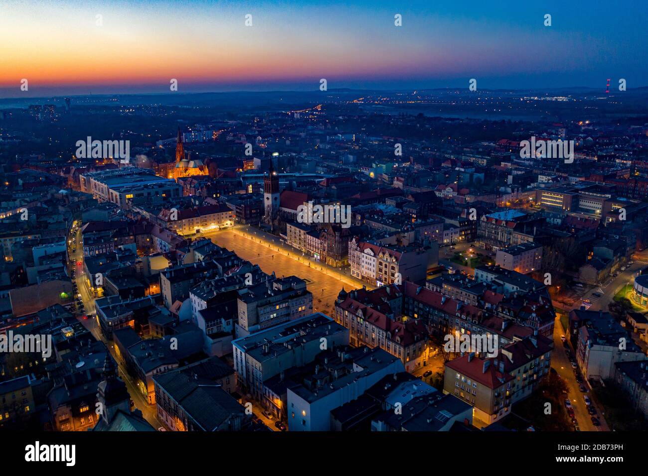 Aerial view of the city of Bytom Stock Photo - Alamy