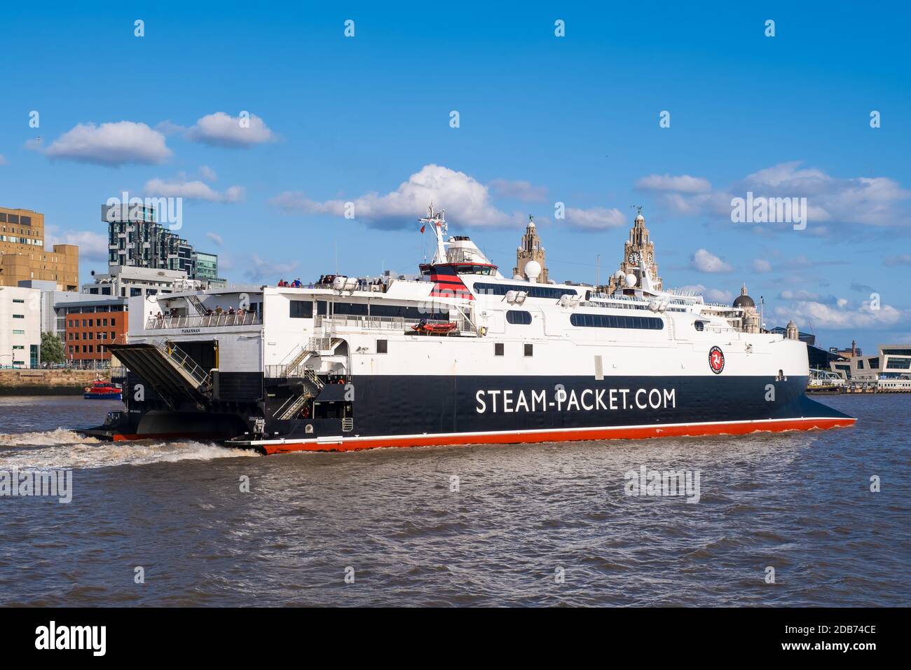 The Isle Of Man Steam Packet Ferry On The Port Of Liverpool Stock Photo The Isle Of Man Steam Packet Ferry On The Port Of Liverpool Stock Photo