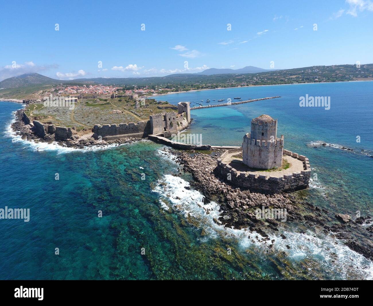 Bourtzi of Methoni fortress in hellas Stock Photo - Alamy