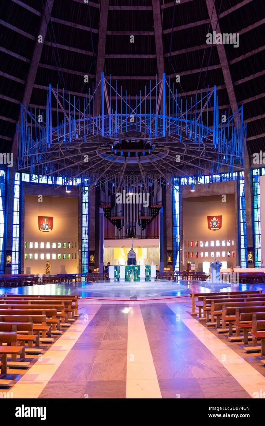 Interior of the Liverpool Metropolitan Cathedral, the largest catholic ...