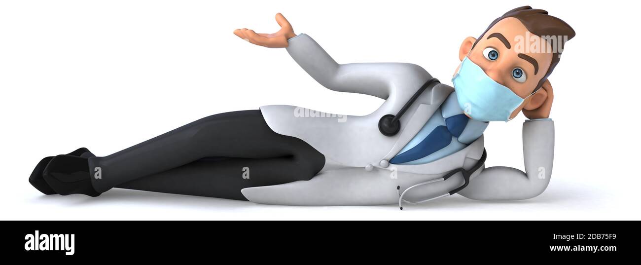 3D illustration of a cartoon character with a mask Stock Photo - Alamy