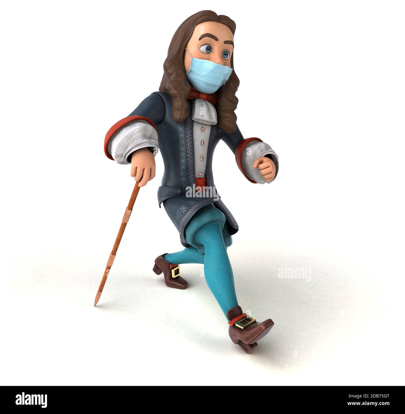 3D illustration of a cartoon character with a mask Stock Photo - Alamy