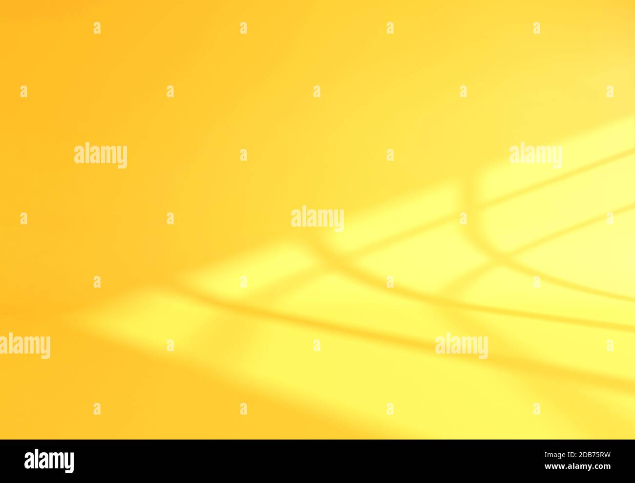Shadow effect due to sunlight reflection and window frame on curved ...