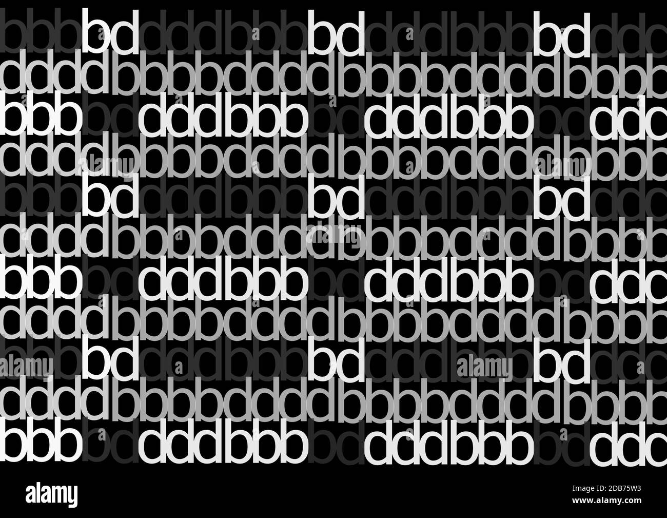 Alphabet lettering a pattern for wallpaper decoration black and white ...