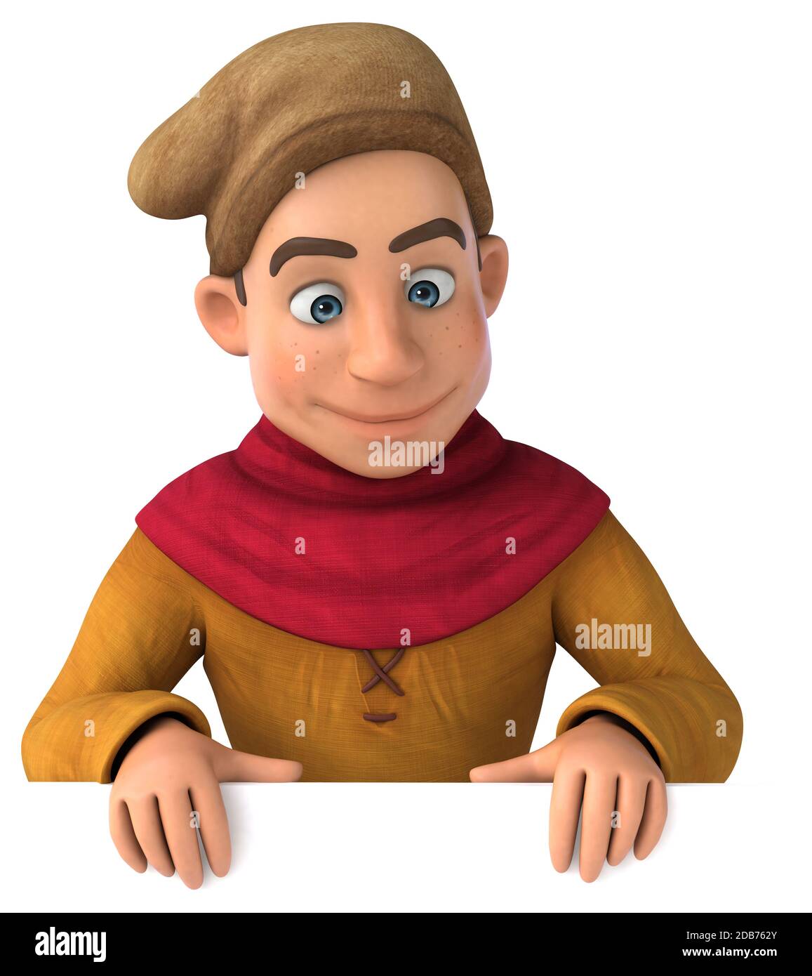 3D Illustration of a medieval historical character Stock Photo - Alamy