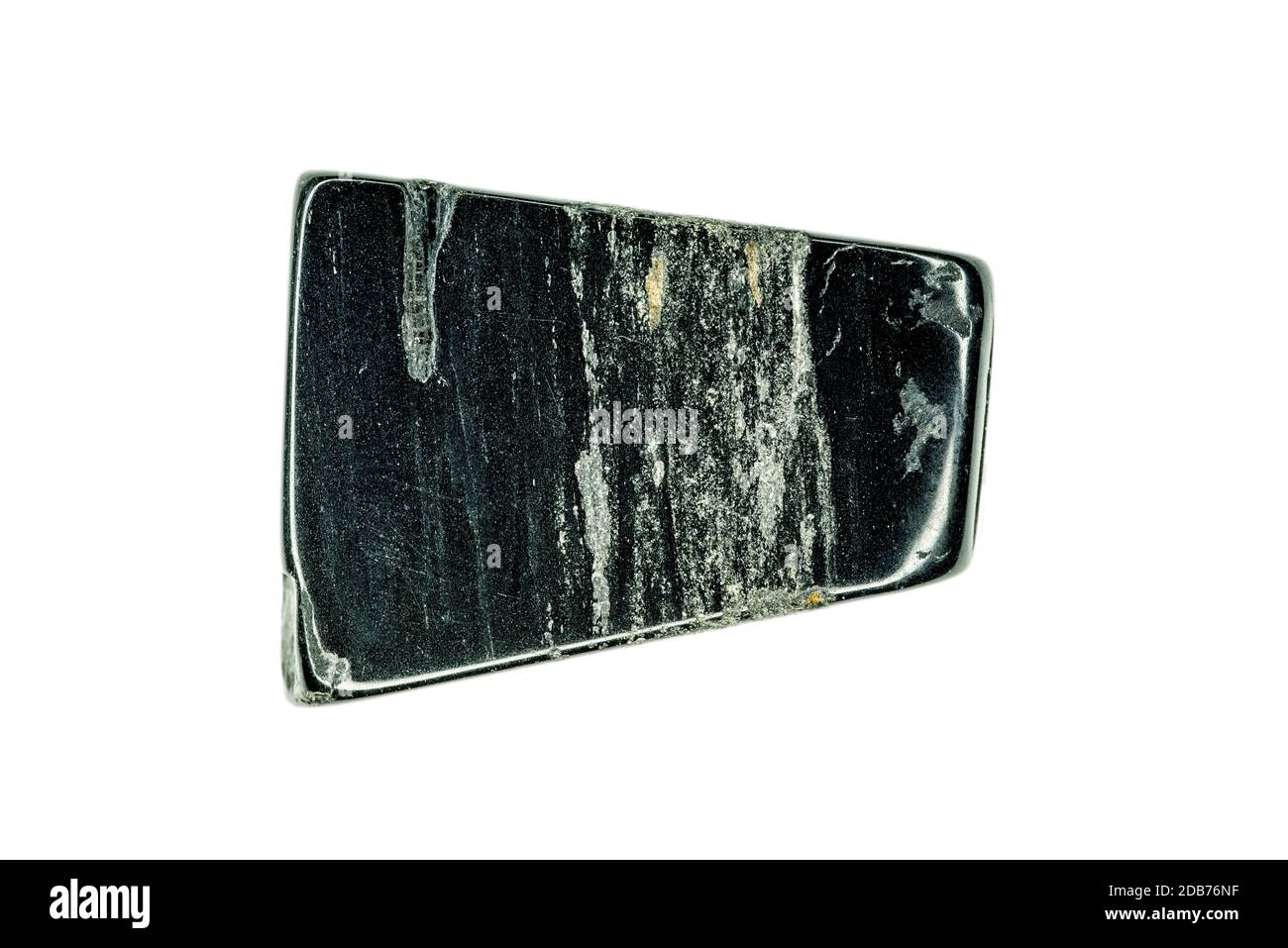 black stone gemstone cut out on white background Stock Photo - Alamy