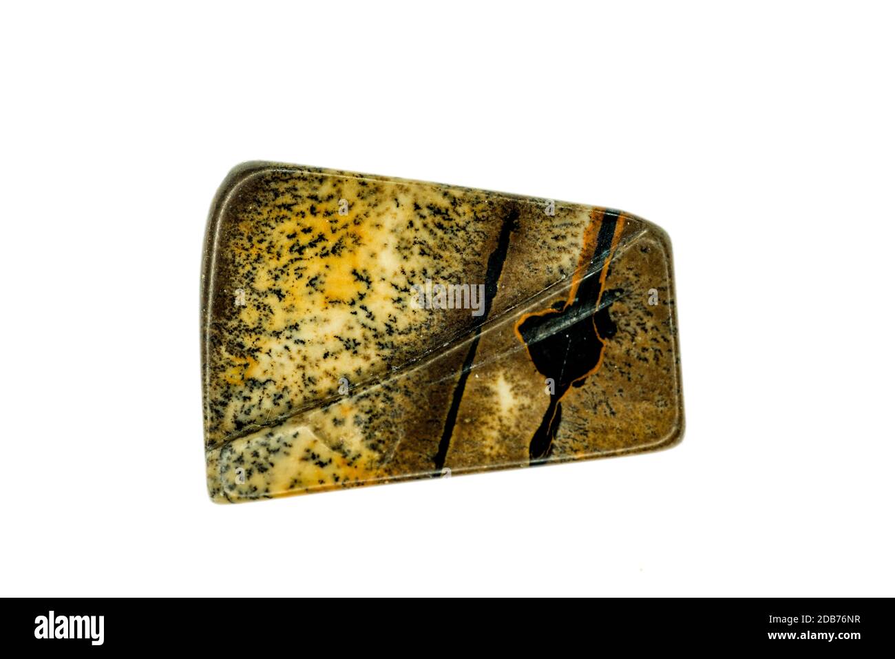 picture jasper gemstone cut out on white background Stock Photo - Alamy