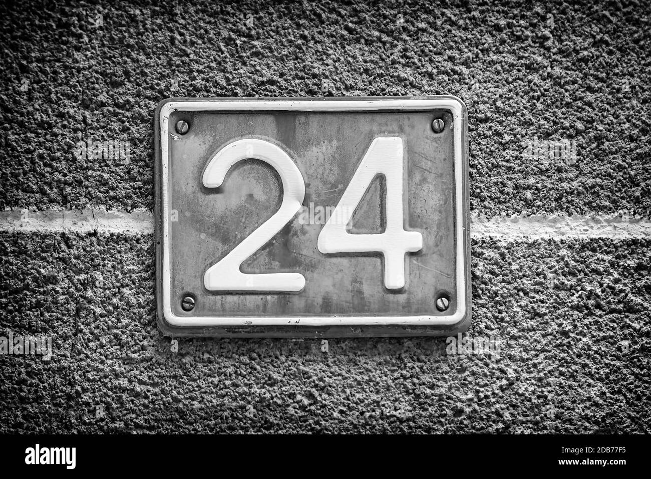 Number twenty, detail of a plaque in the town with the number twenty ...