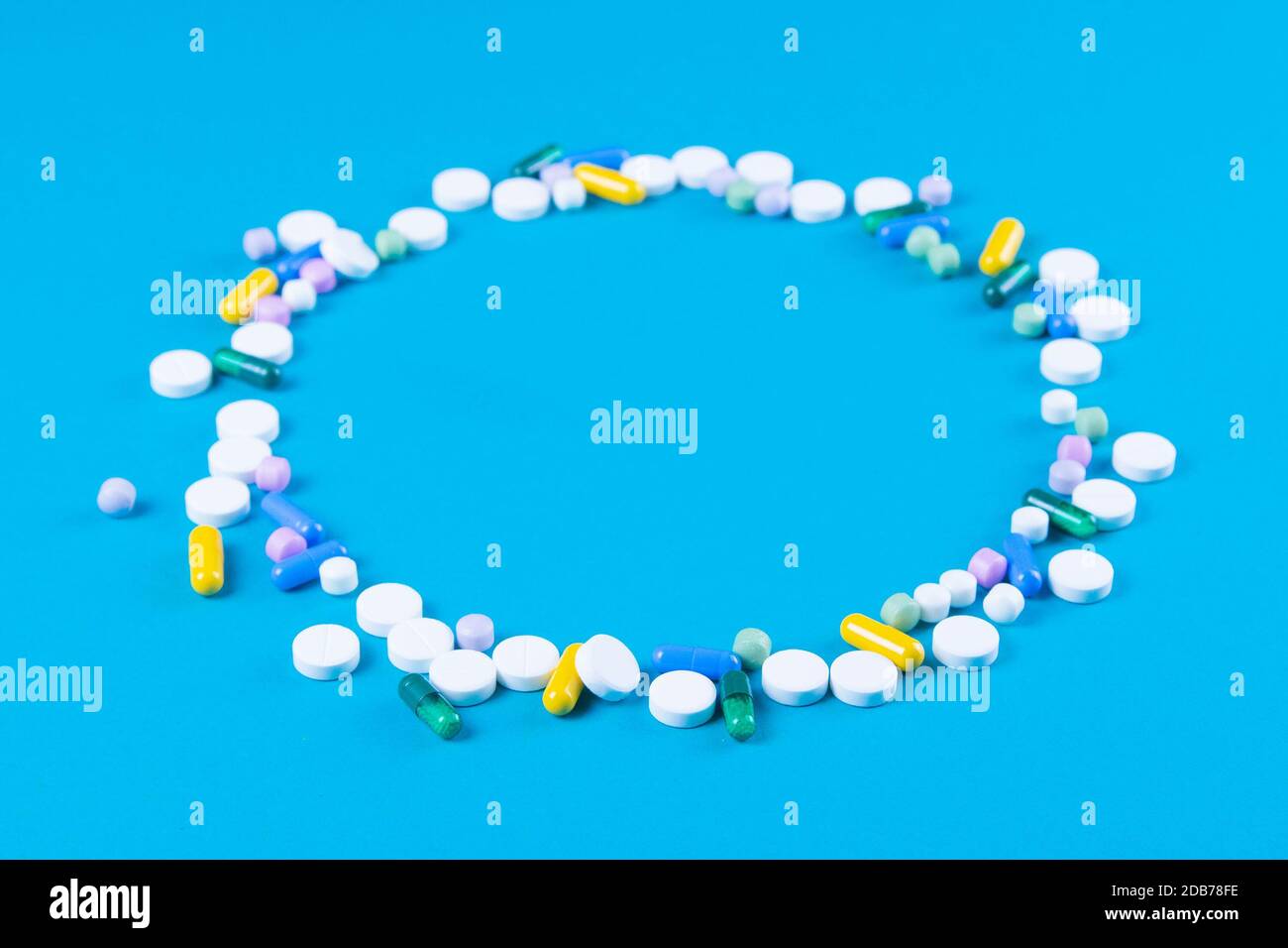 Many tablets are lined in the form of a circle. Place for the ...