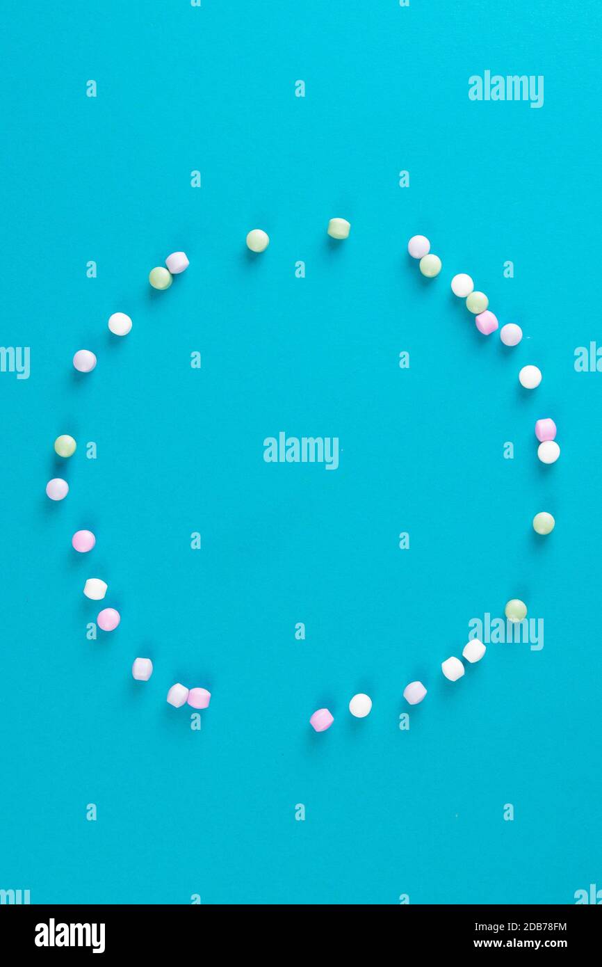 Many tablets are lined in the form of a circle. Place for the ...