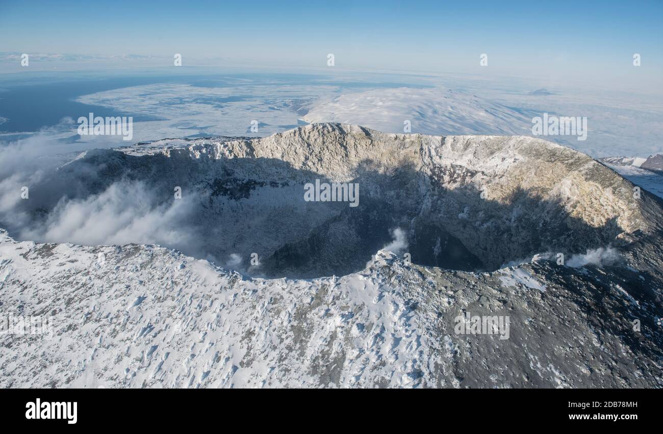 The summit crater of Mount Erebus, Antarctica Stock Photo - Alamy