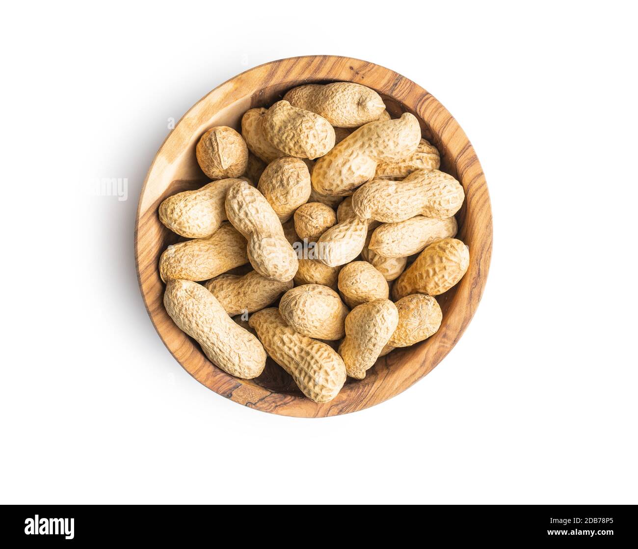Tasty unpeeled peanuts in bowl isolated on white background Stock Photo ...