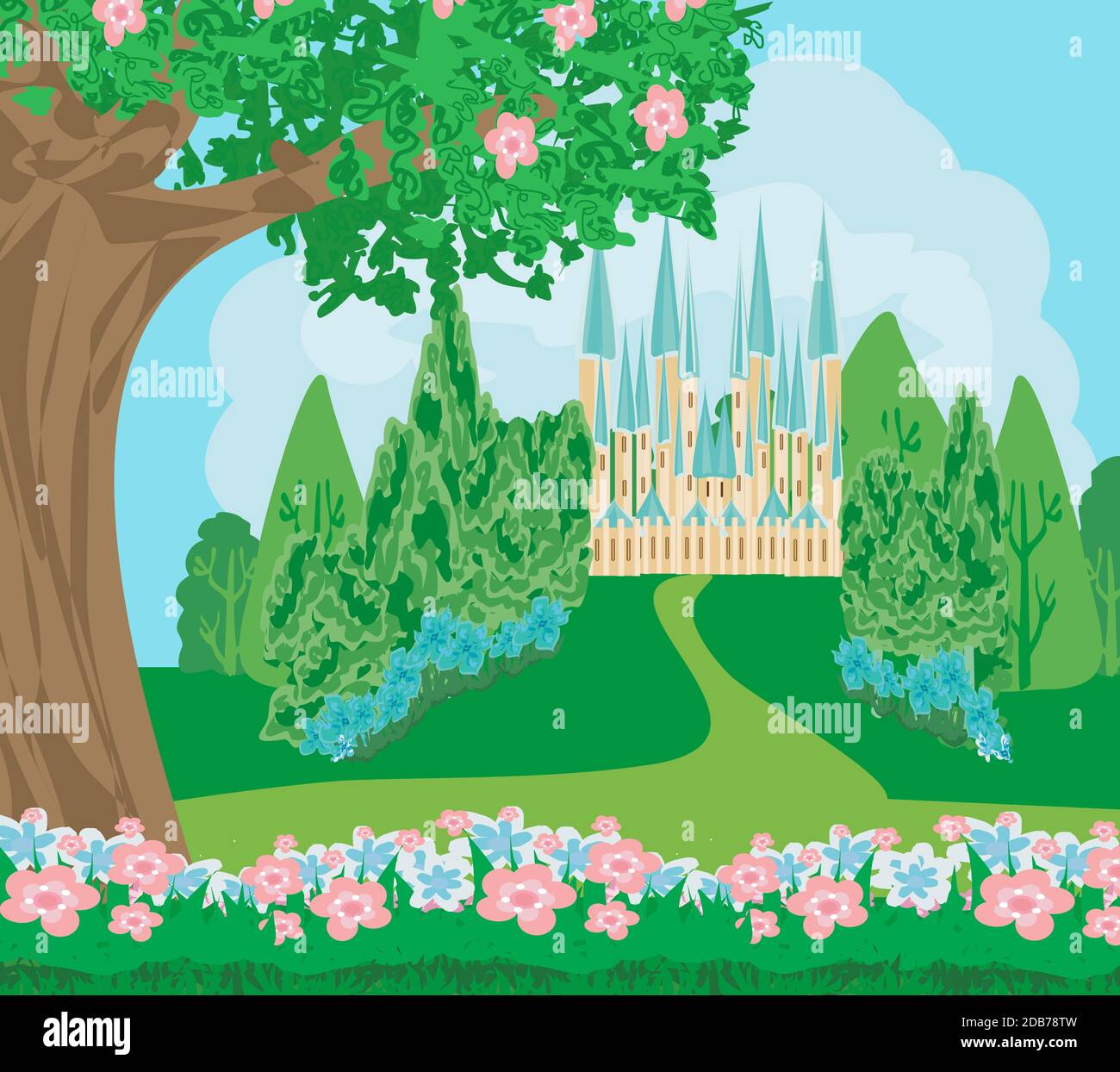Magic Fairy Tale Princess Castle Stock Photo - Alamy
