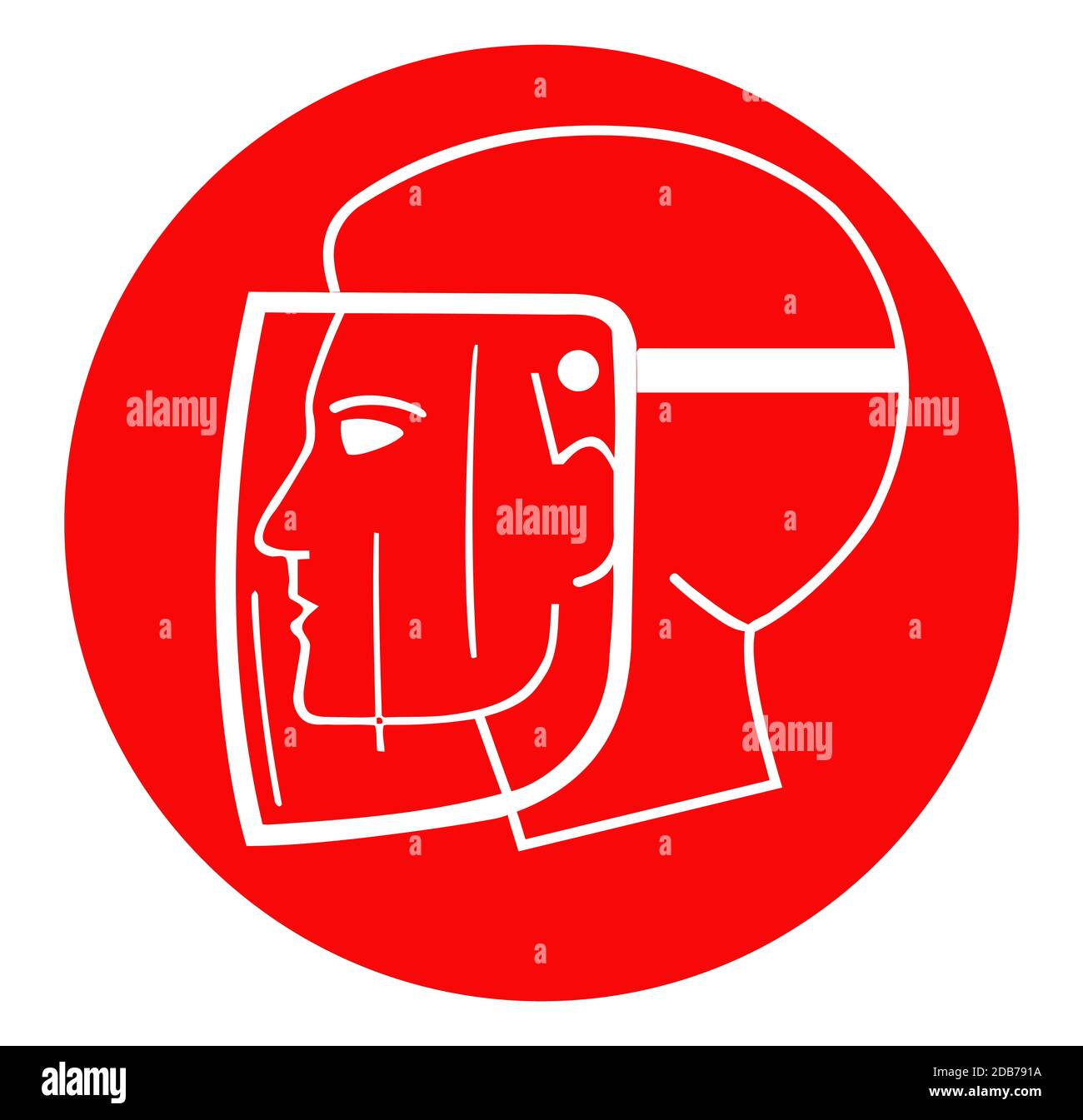 mask head respiratory virus protection safe red illustration Stock ...
