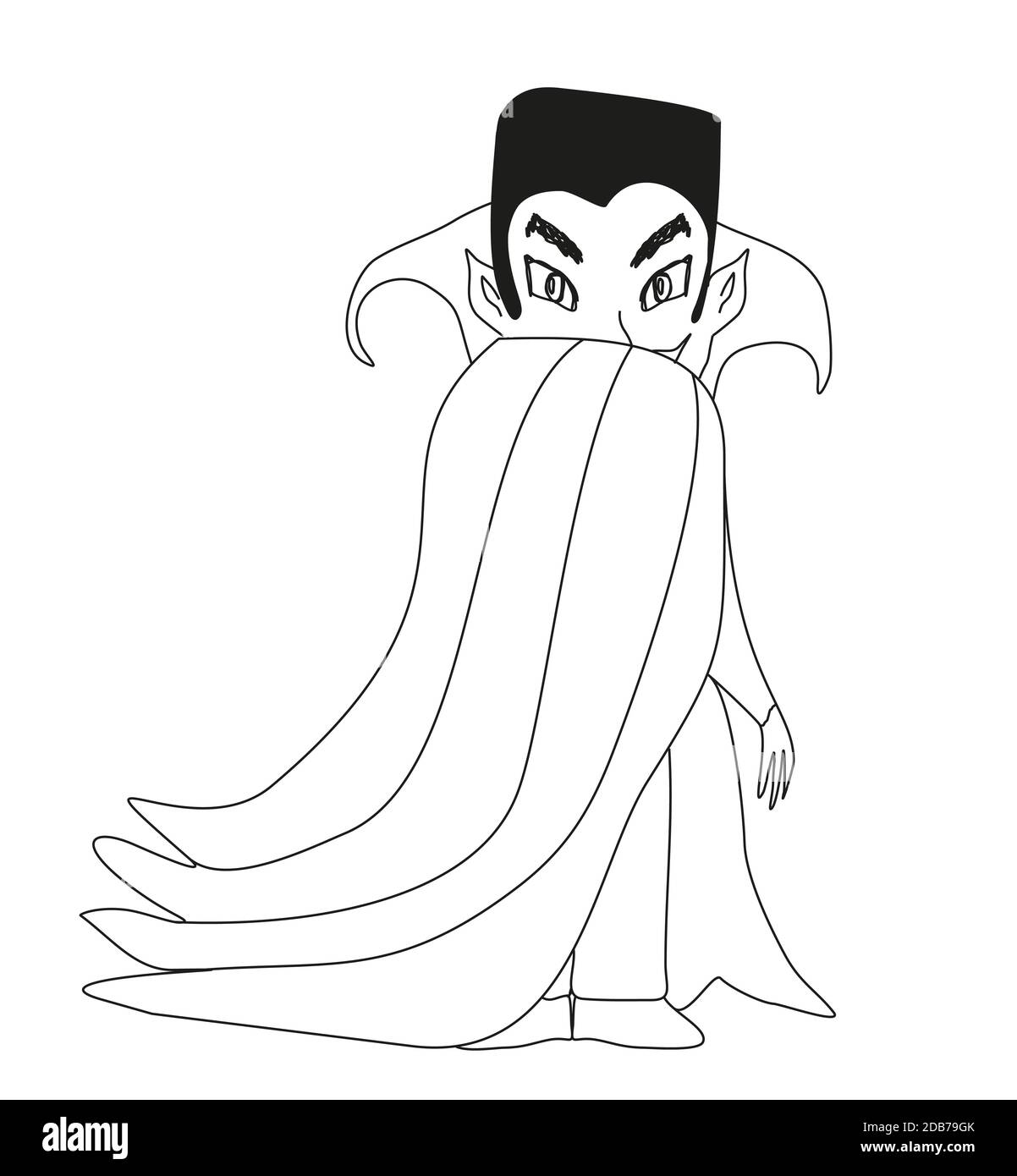 funny hand drawn vampire Stock Photo - Alamy