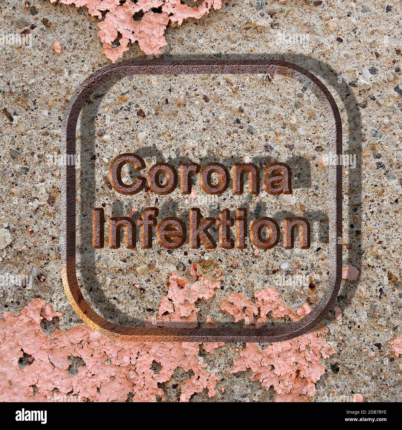 Corona infection - Word or text as 3D illustration, 3D rendering Stock ...