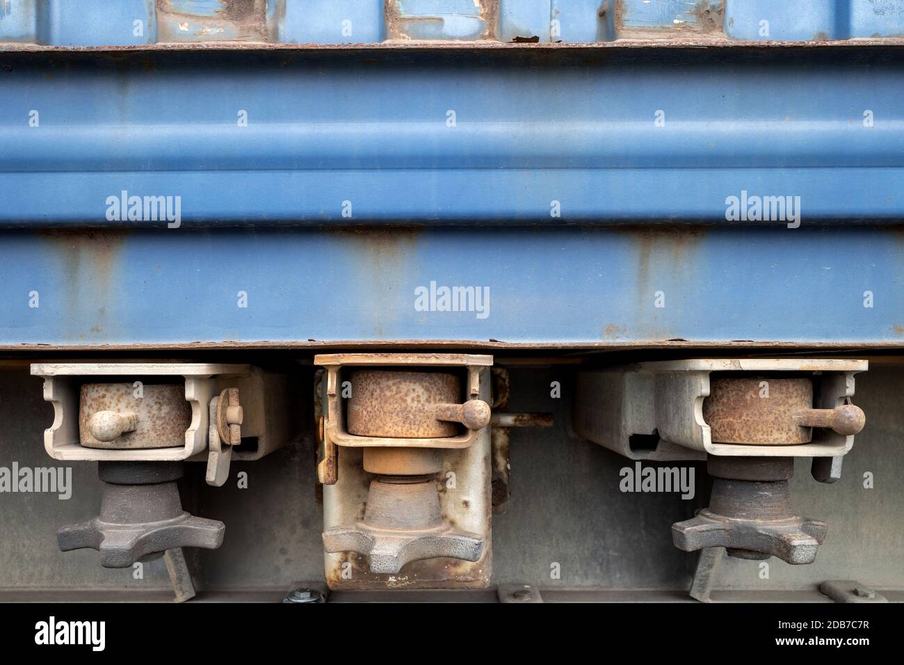 twistlock of a container semi-trailer Stock Photo - Alamy