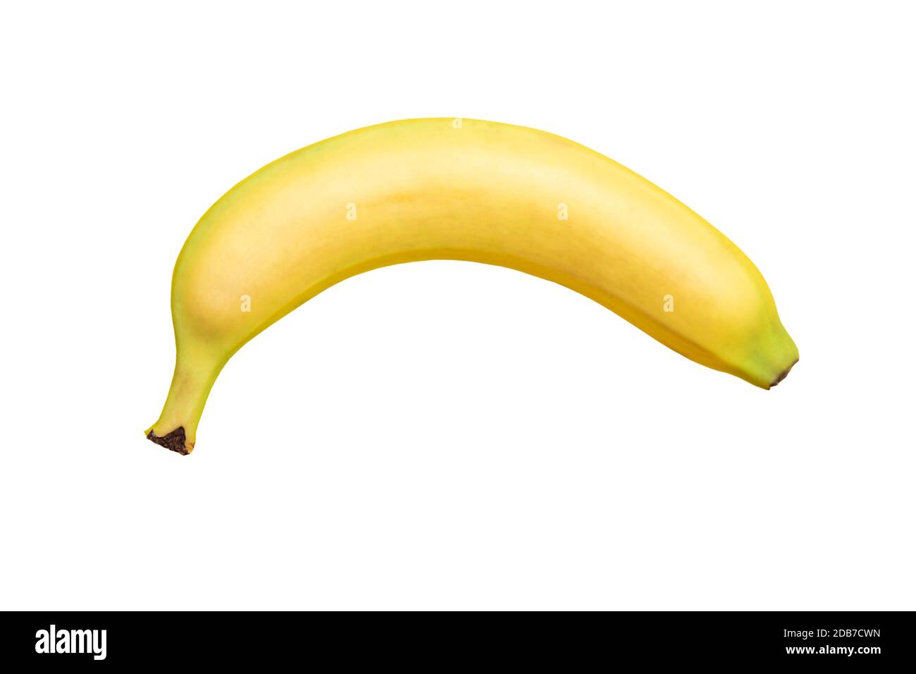 Yellow ripe banana isolated on a white background. Tropical fruit ...