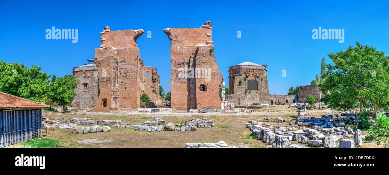 Ruins of the Red Basilica or Temple of Serapis in the Ancient Greek ...