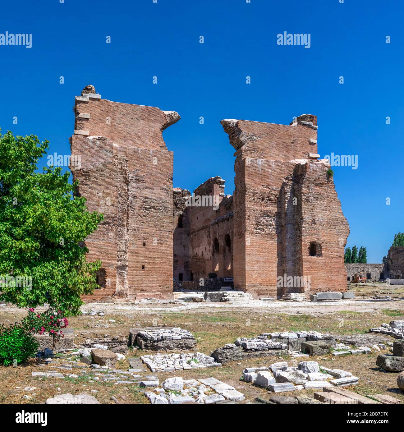 Ruins of the Red Basilica or Temple of Serapis in the Ancient Greek ...