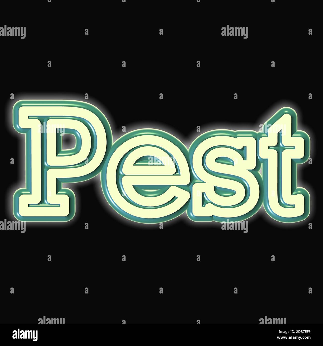 Pest - Word or text as 3D illustration, 3D rendering Stock Photo - Alamy