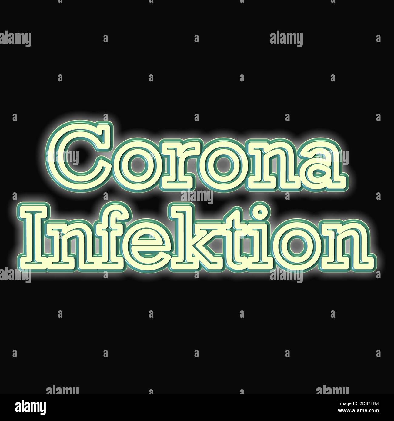Corona infection - Word or text as 3D illustration, 3D rendering Stock ...