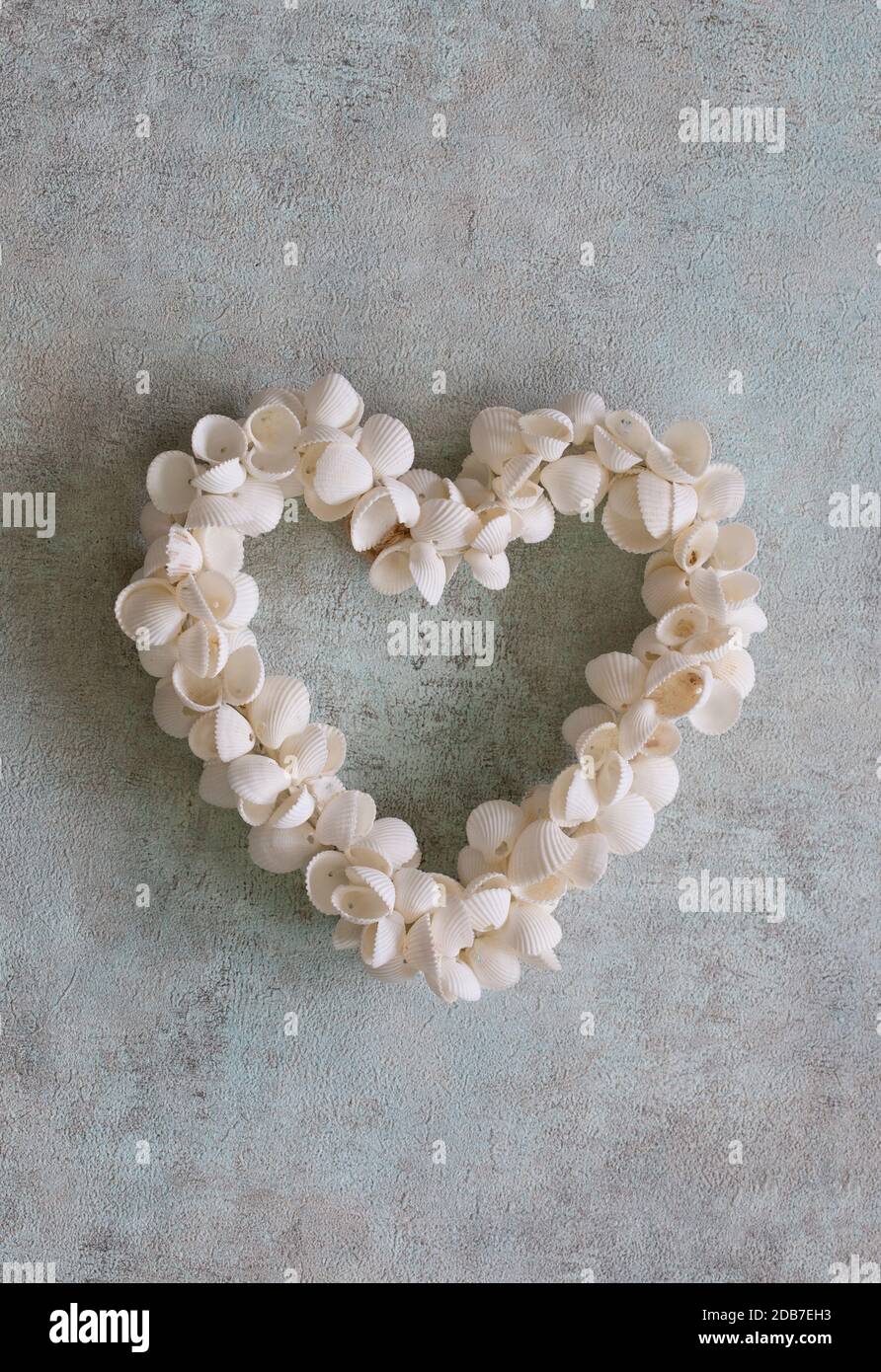Heart made shells on beach hi-res stock photography and images - Alamy
