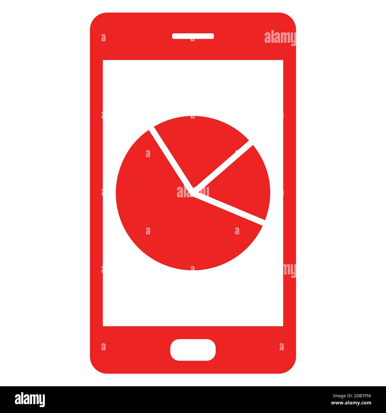 Pie chart and smartphone Stock Photo - Alamy