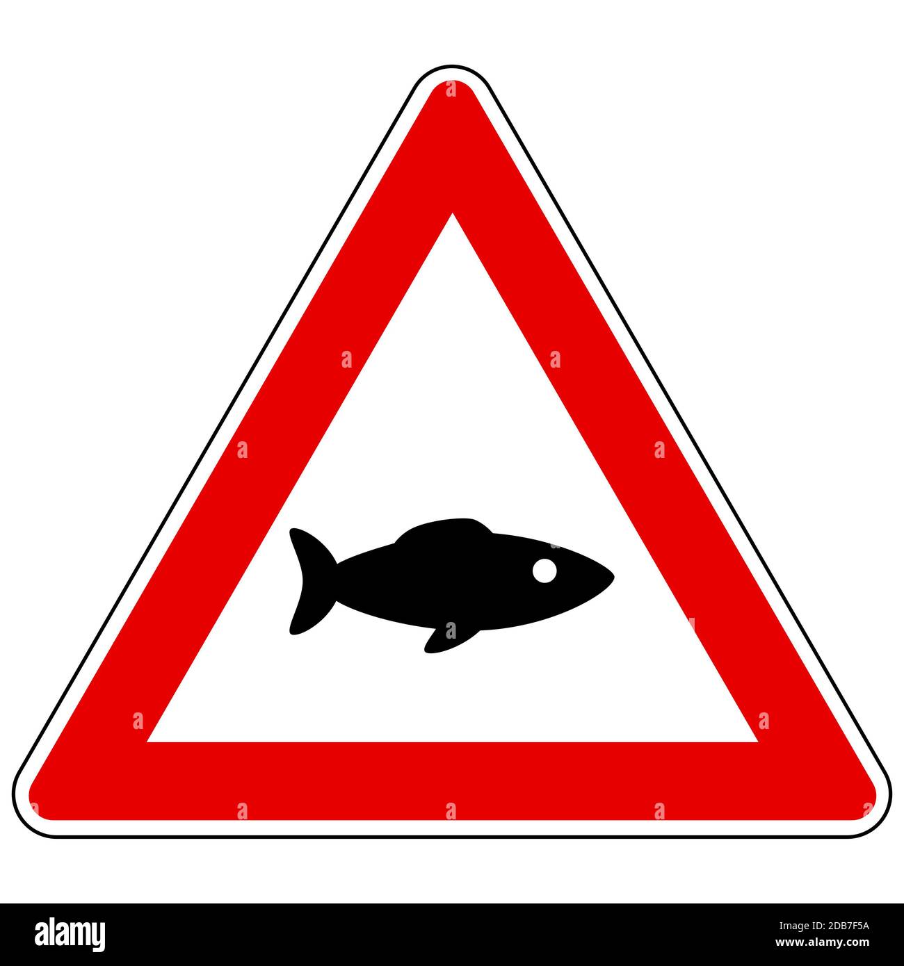 Fish and attention sign Stock Photo - Alamy