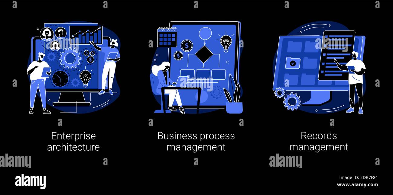 Corporate software abstract concept vector illustrations Stock Vector ...