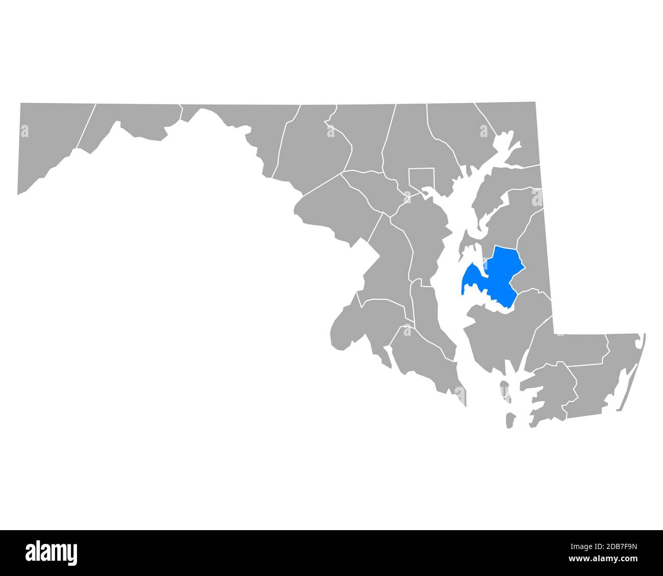 Map of Talbot in Maryland Stock Photo - Alamy