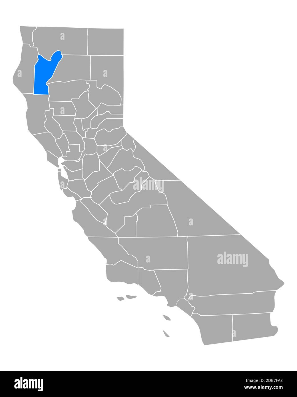 Map of Trinity in California Stock Photo - Alamy