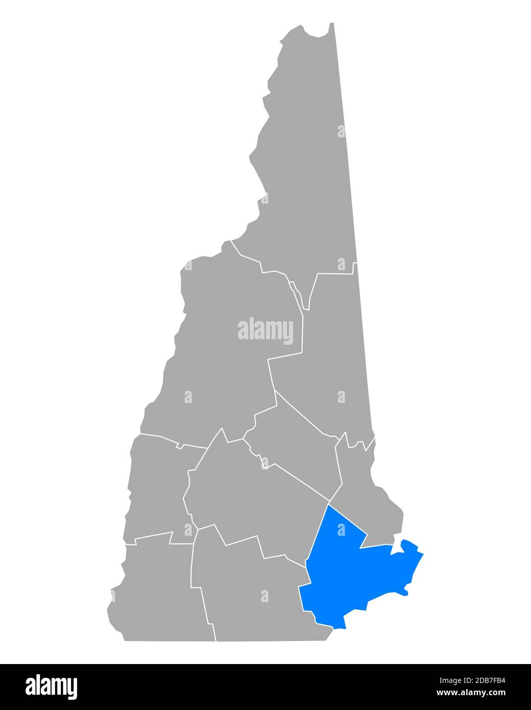 Map of Rockingham in New Hampshire Stock Photo - Alamy