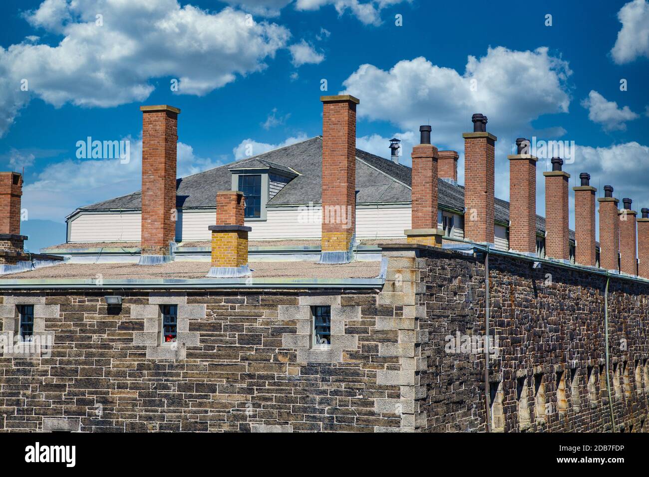 An old stone fort in Halifax, Nova Scotia under blue skies Stock Photo ...