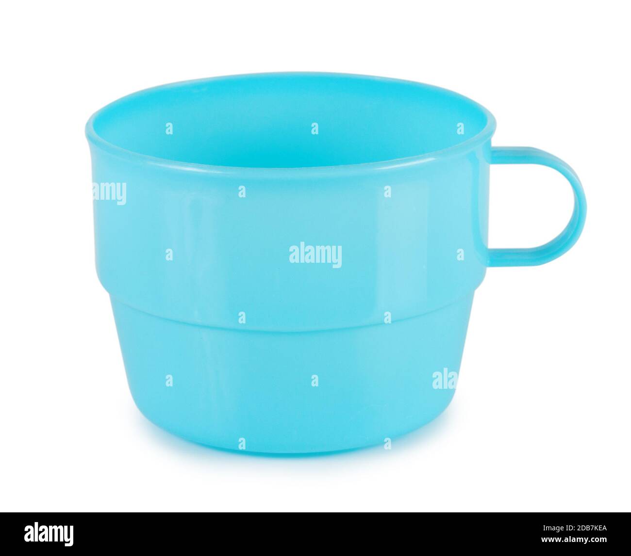 Blue plastic cup isolated on white background Stock Photo - Alamy