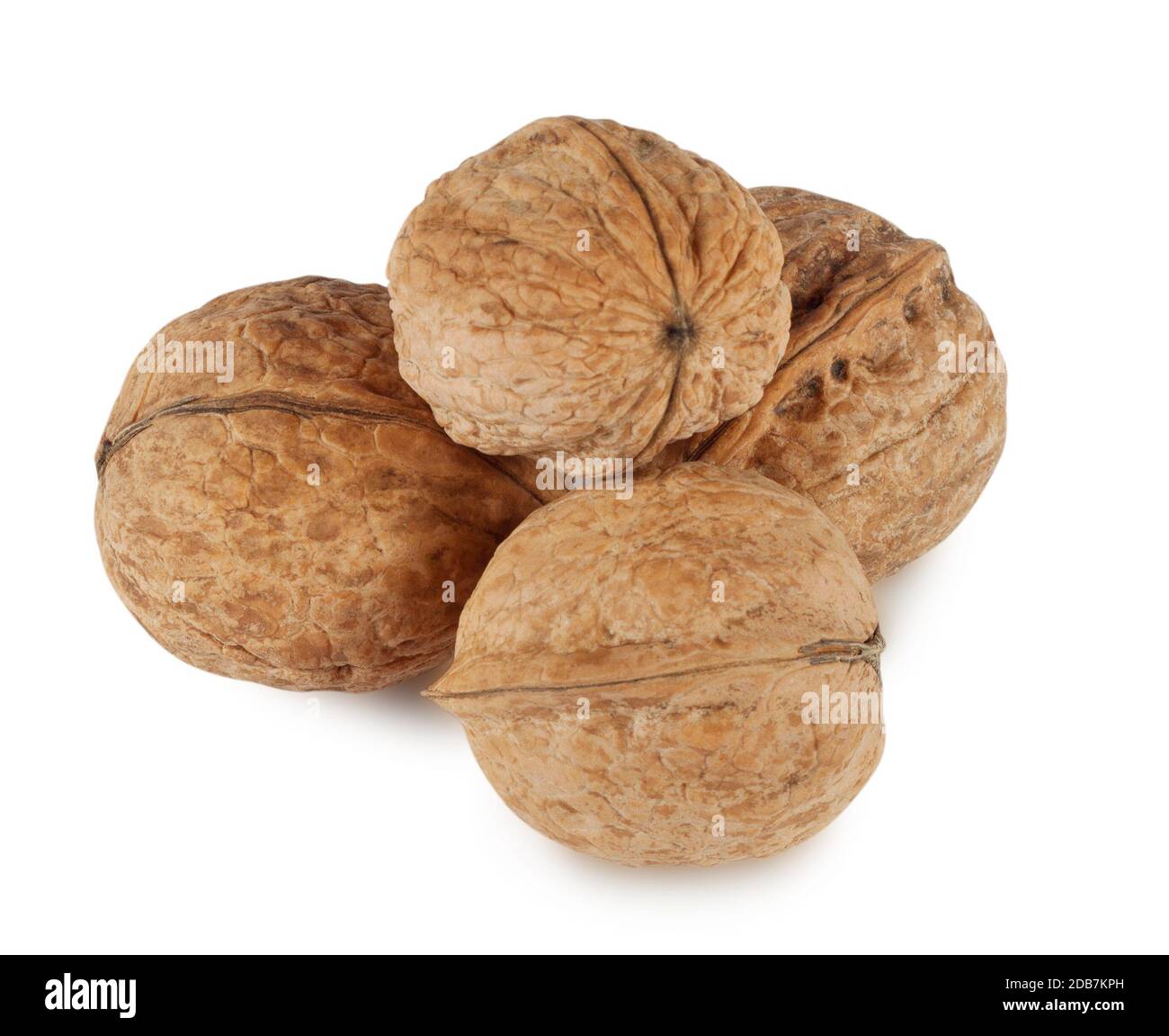 A handful of walnuts isolated on white background Stock Photo - Alamy