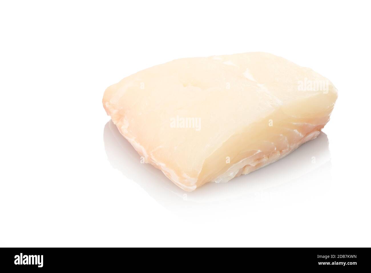 White halibut fisch raw white isolated Stock Photo - Alamy