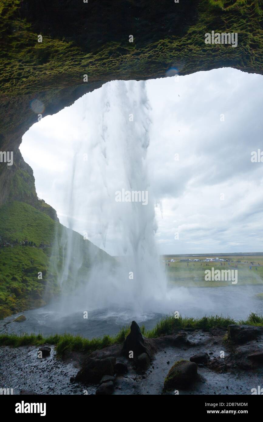 Seljalandsfoss falls in summer season view, Iceland. Icelandic ...