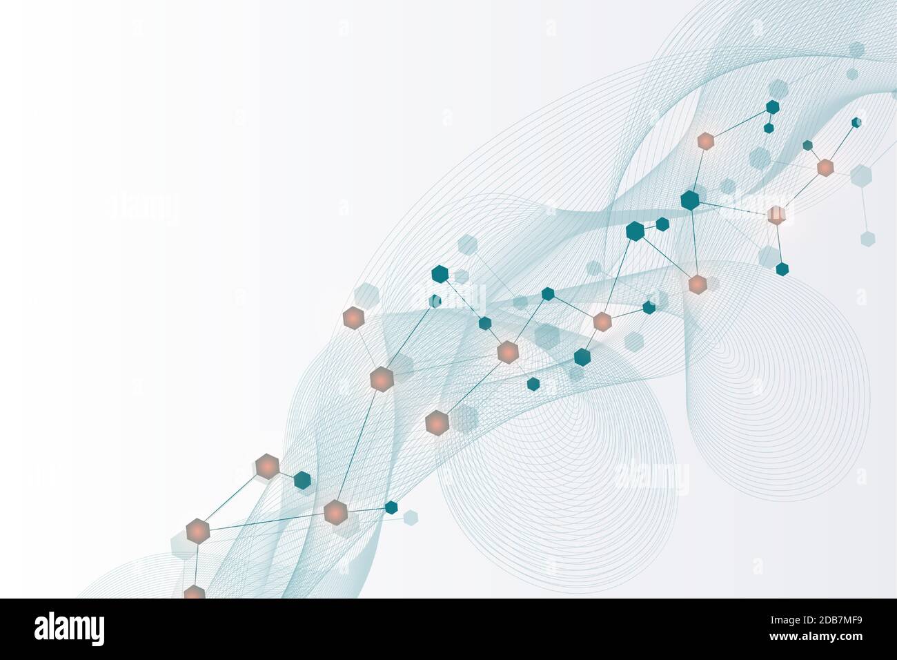 Structure molecule and communication. Dna, atom, neurons. Scientific ...