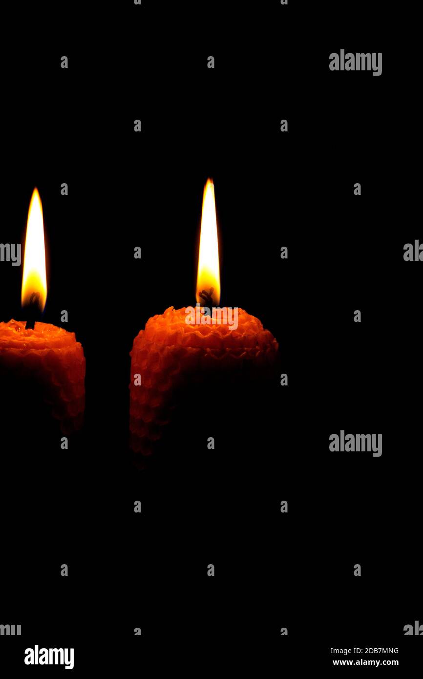 Close up two lit hi-res stock photography and images - Alamy