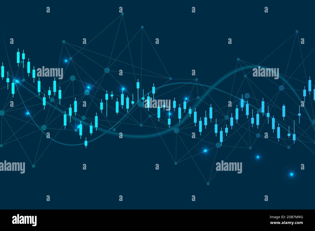 Stock market or forex trading graph. Chart in financial market vector ...