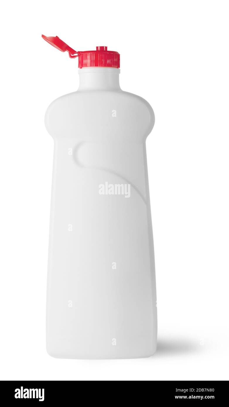 Plastic bottle with cap isolated on white background Stock Photo - Alamy