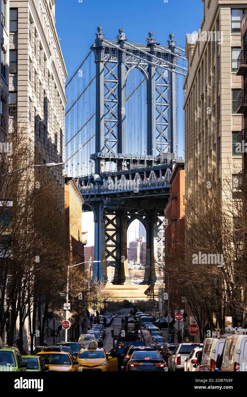 Down Under the Manhattan Bridge Overpass - DUMBO Point from brooklyn ...